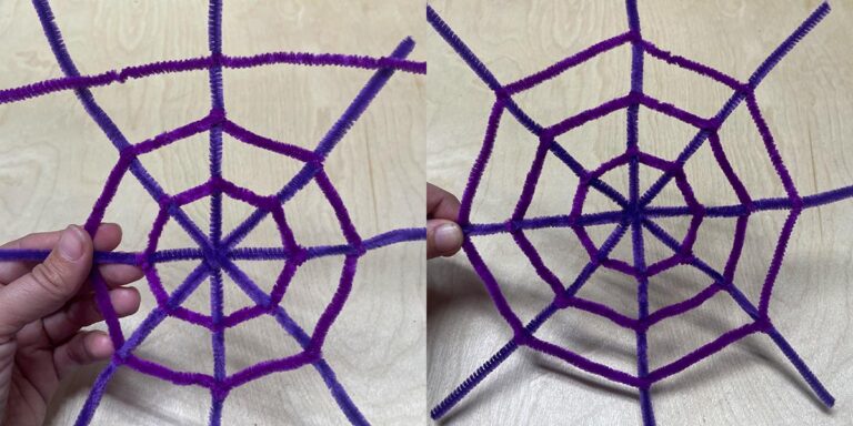 Pipe Cleaner Spider & Spider Web: Fun Easy Halloween Craft - My Growing ...